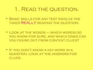 Test Taking Skills | PPT