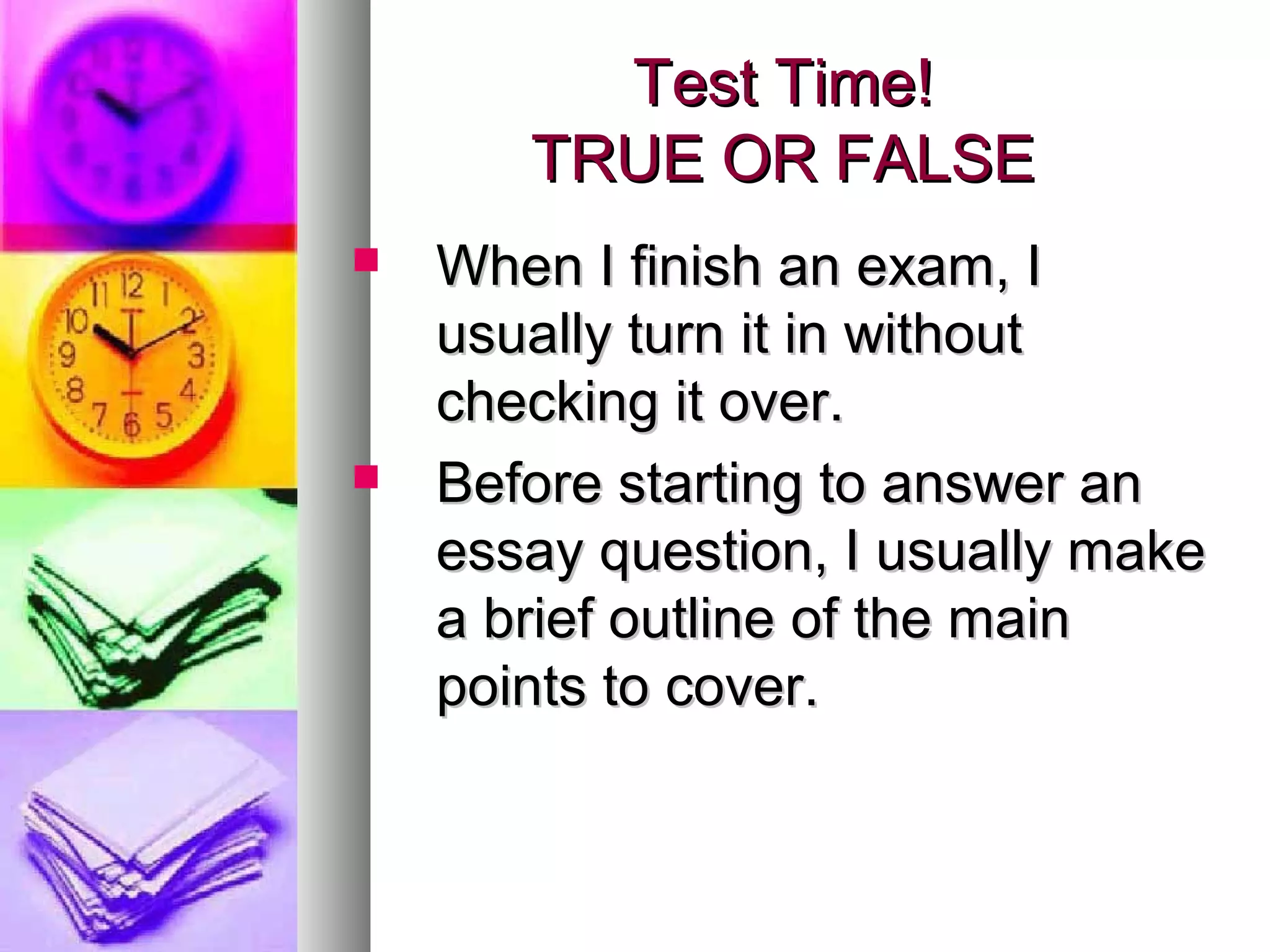 Test taking skills | PPT