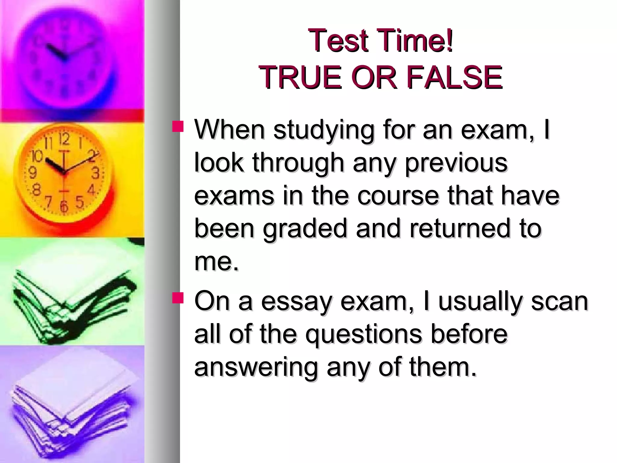 Test taking skills | PPT
