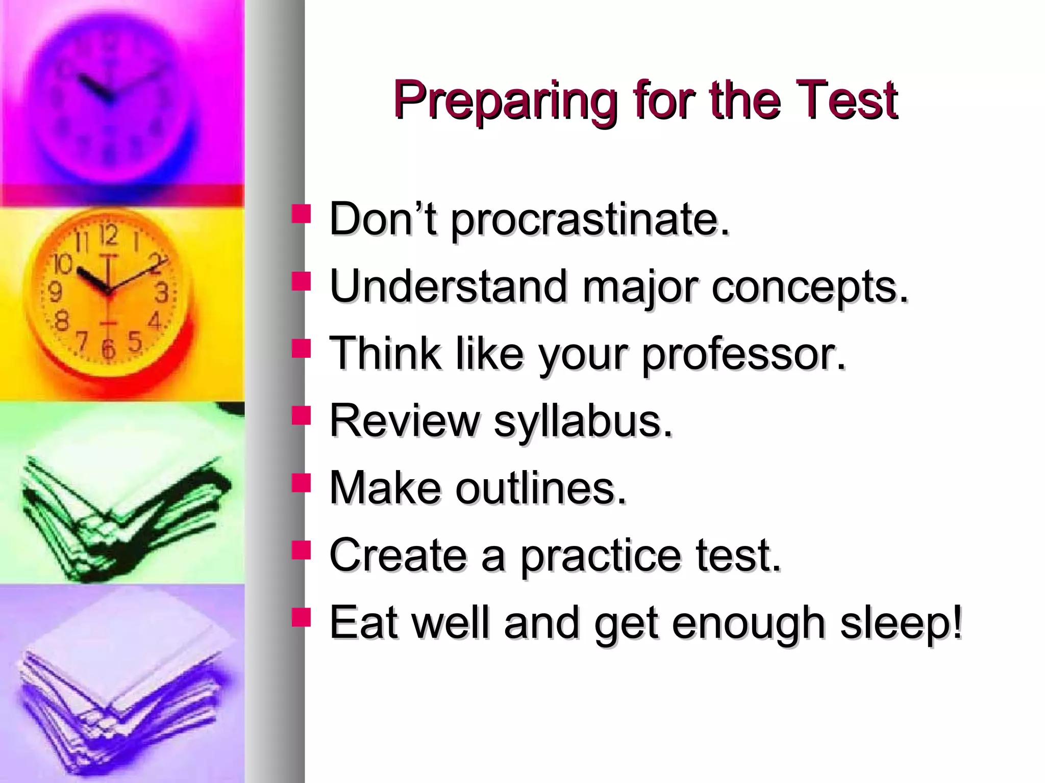 Test taking skills | PPT