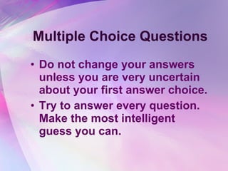 Test taking skills powerpoint | PPT