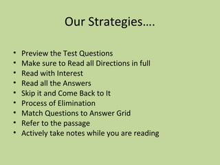 Test Taking Strategies | PPT