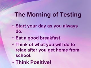 Test Taking Strategies | PPT