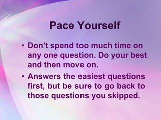 Test Taking Strategies | PPT