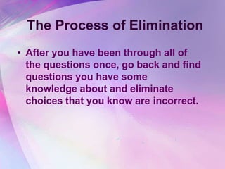 Test Taking Strategies | PPT