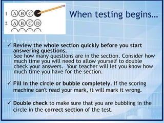 Test taking strategies ERB standardized test | PPT