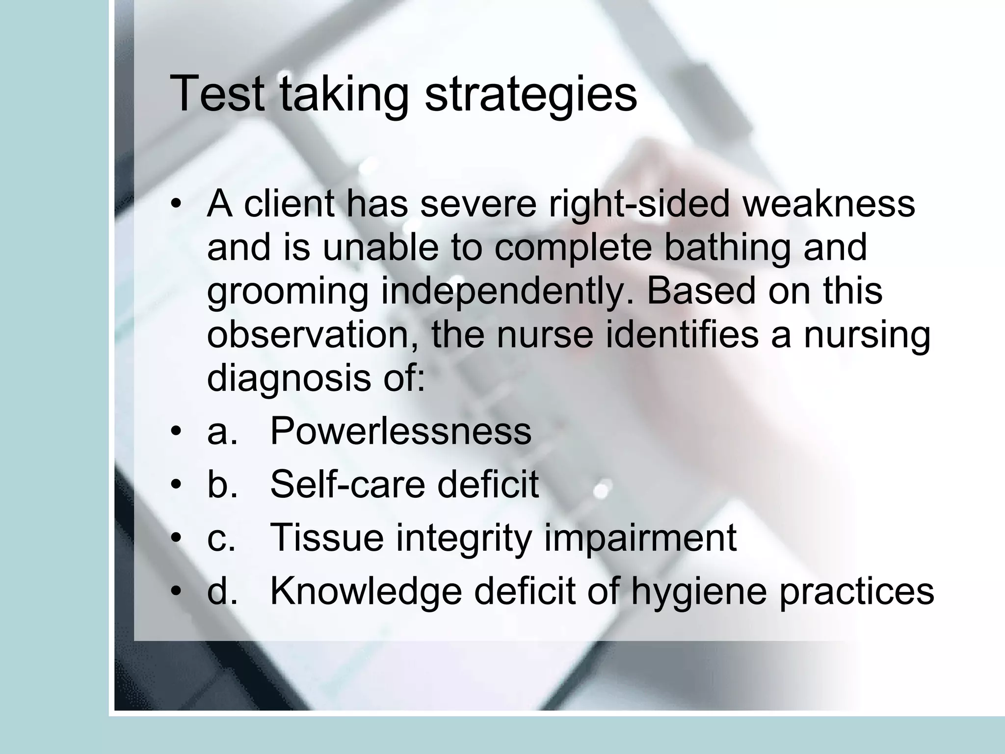 Test Taking Strategies For Nursing Students | PPT