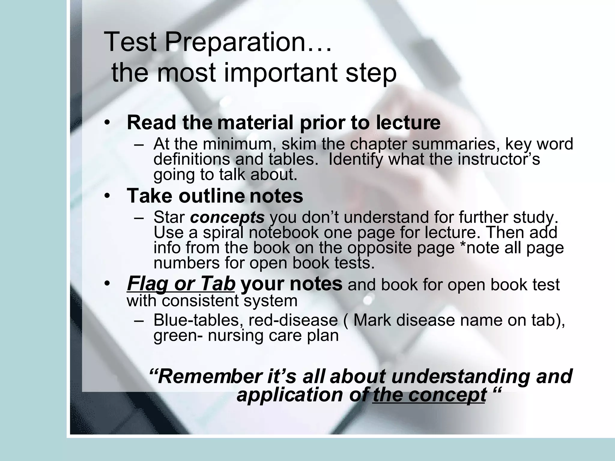 Test Taking Strategies For Nursing Students | PPT