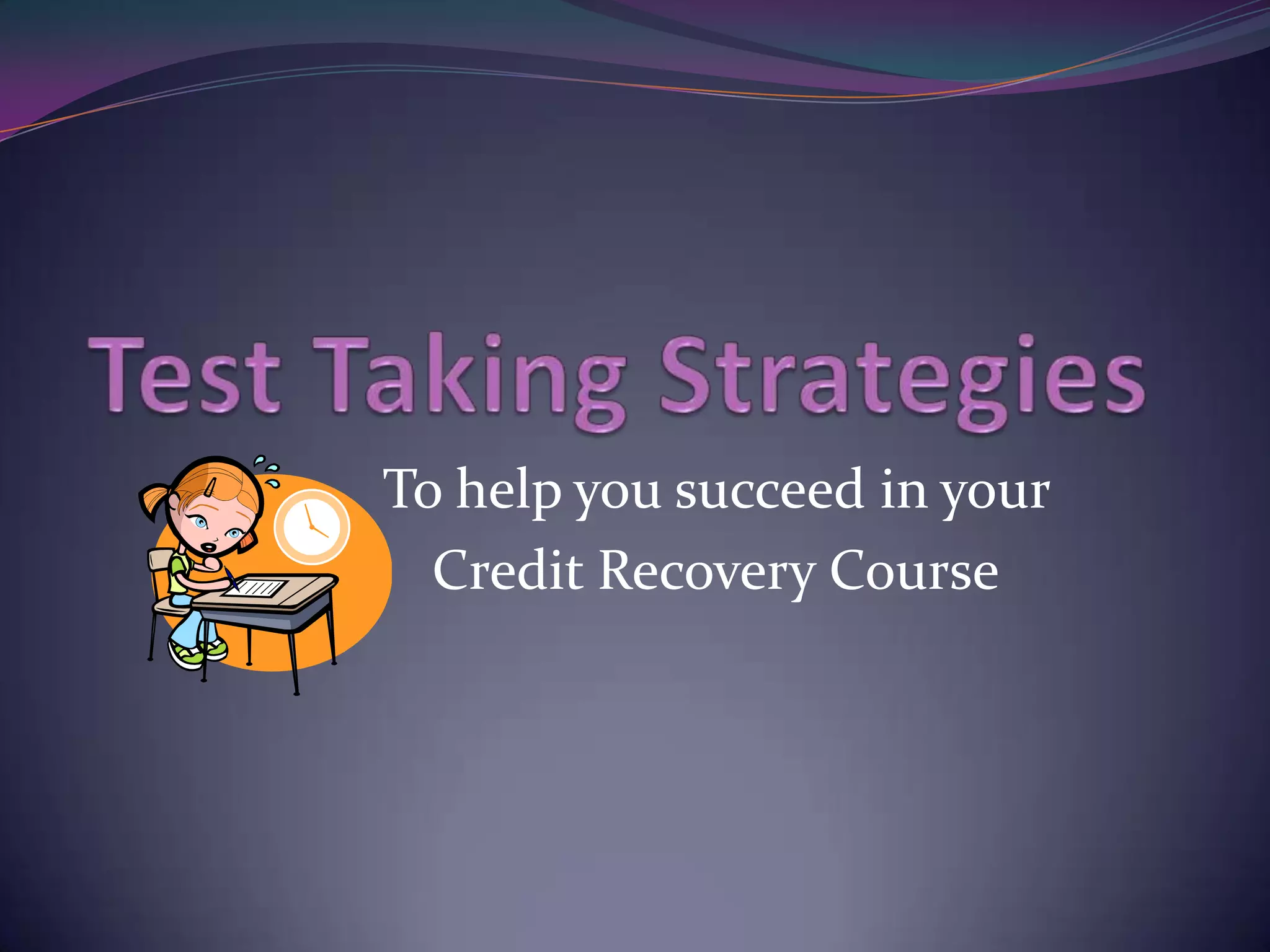 Test taking strategies lesson | PPT