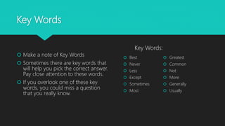 Test Taking Tips for Praxis Study | PPTX