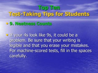 Test Taking Tips | PPTX