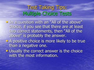 Test Taking Tips | PPTX