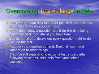 Test Taking Tips | PPTX