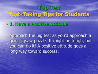 Test Taking Tips | PPTX