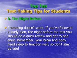 Test Taking Tips | PPTX