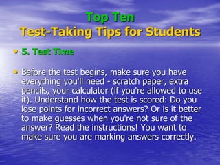 Test Taking Tips | PPTX