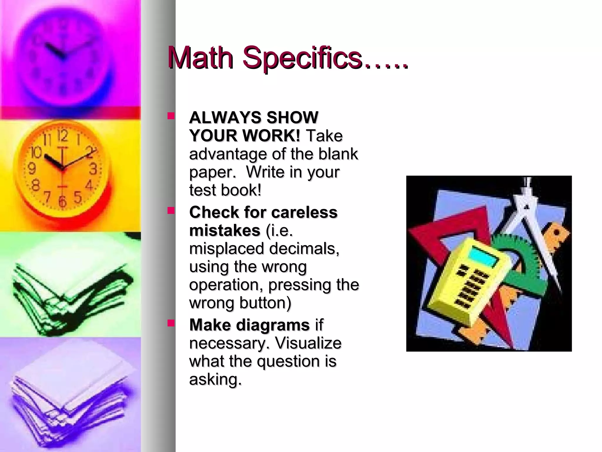 Test taking tips for the eo gs powerpoint | PPT | Standardized Testing ...