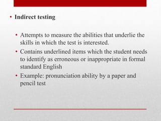 Test techniques | PPT