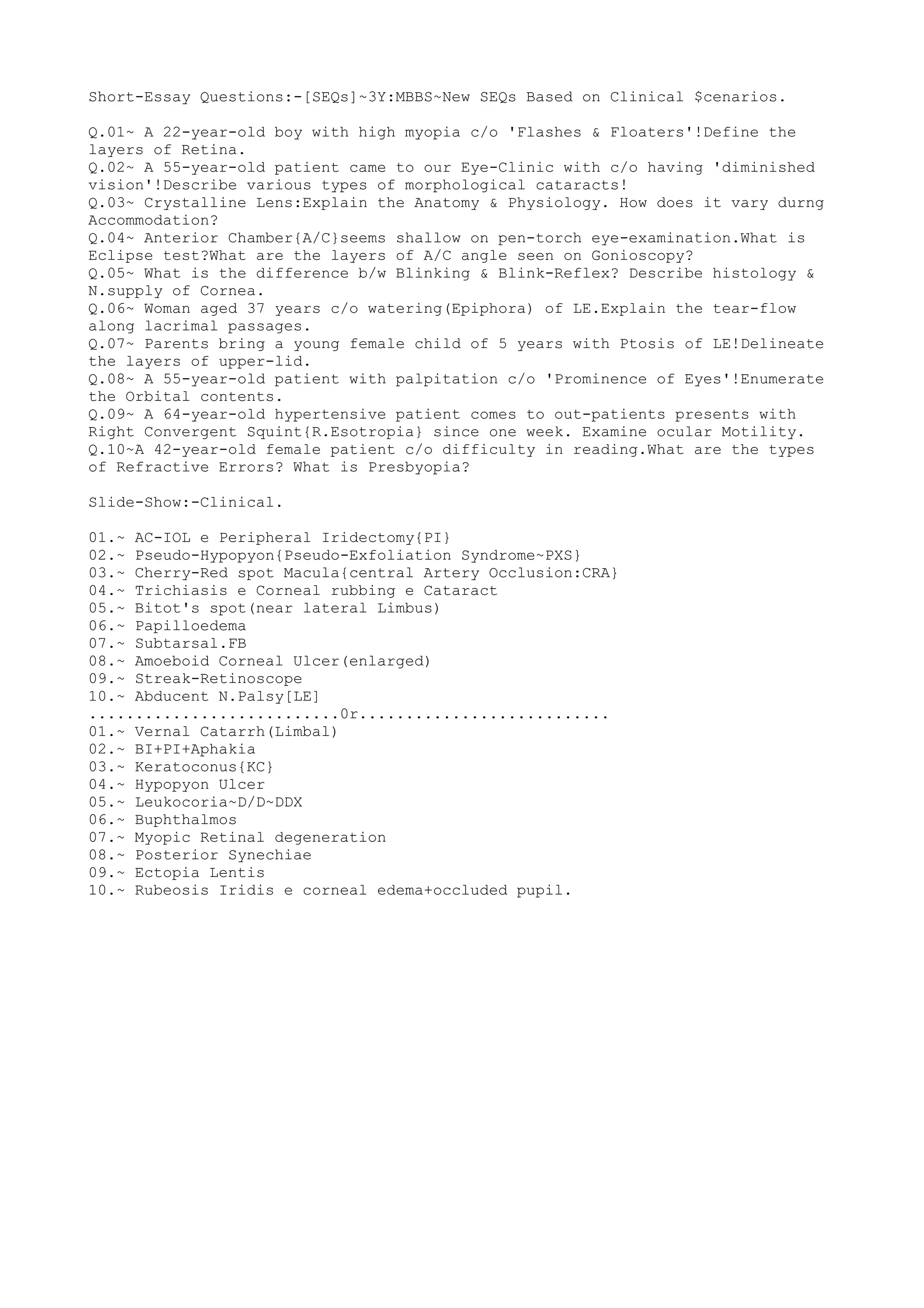 Test~text~~Ocular Questionnaires | TXT