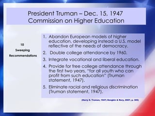 Test truman commission presidential statement complete | PPT | College ...