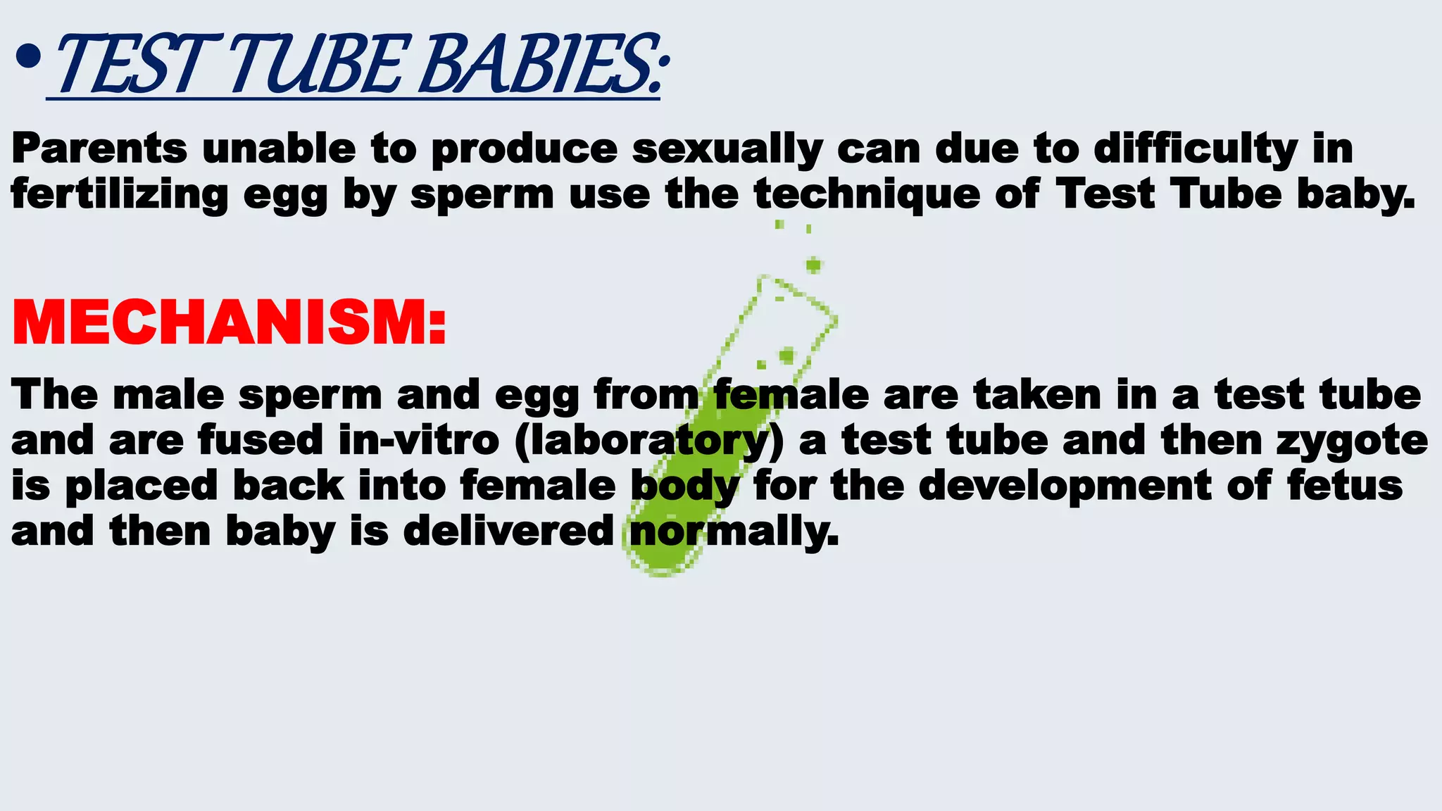 Test tube babies and Sexually transmitted Diseases | PPTX