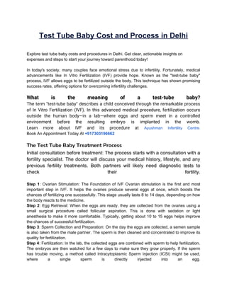 Test Tube Baby Treatment Process and Cost in delhi.docx