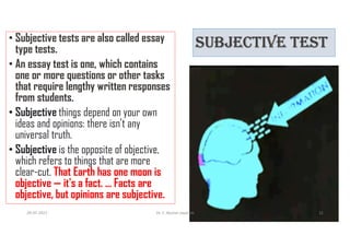 Test & types | PDF | Educational Assessment | Education