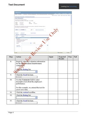 Test Script User Acceptance Sample HRF 91 | PDF