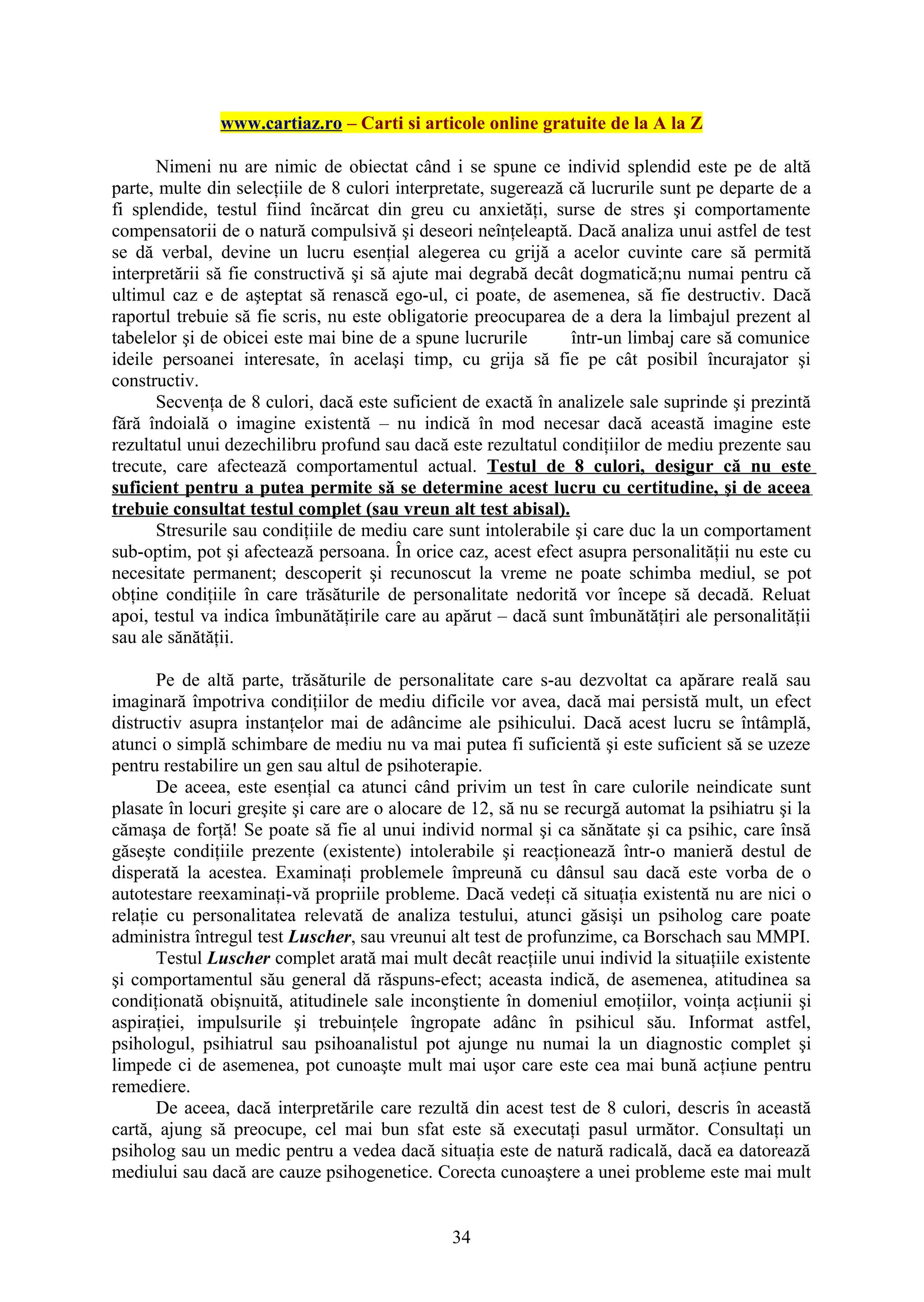 Testul culorilor 80 pag | PDF