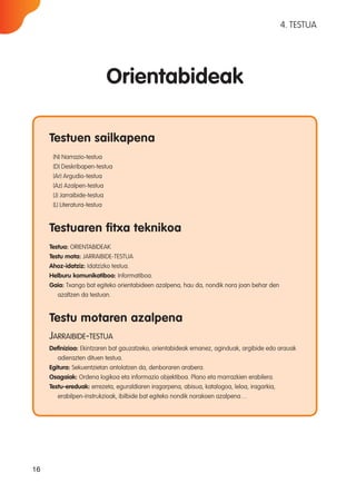 Testu mota desberdinak lantzeko fitxak euskara | PDF