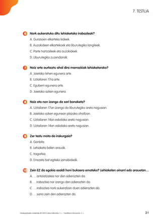 Testu mota desberdinak lantzeko fitxak euskara | PDF