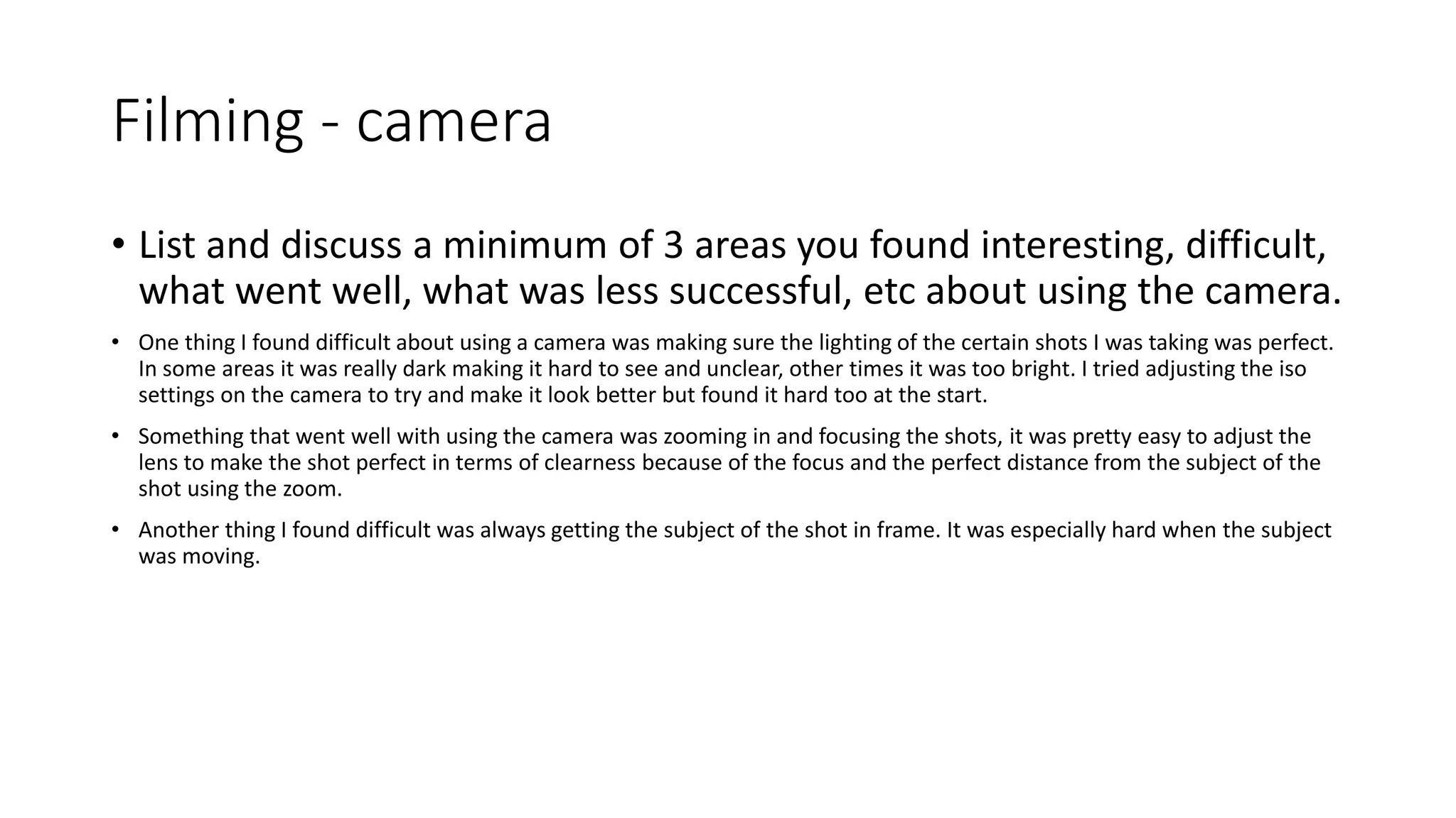 Test video reflections proforma 2021 | PPT