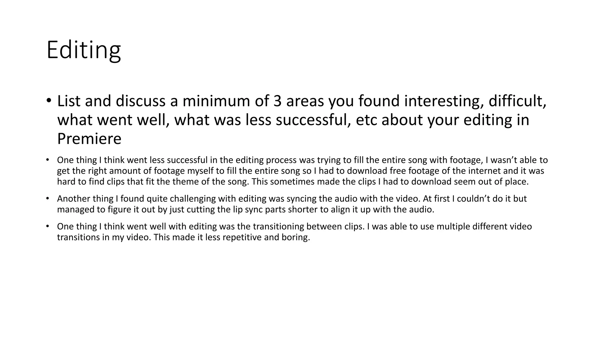 Test video reflections proforma 2021 | PPT