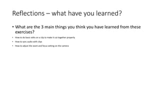 Test video reflections proforma 2021 | PPT