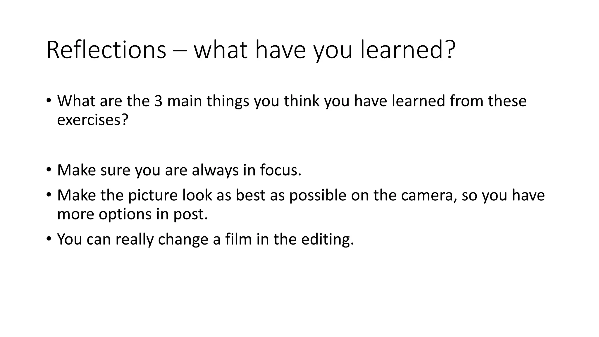 Test Video Reflections Proforma 2021 | PPT