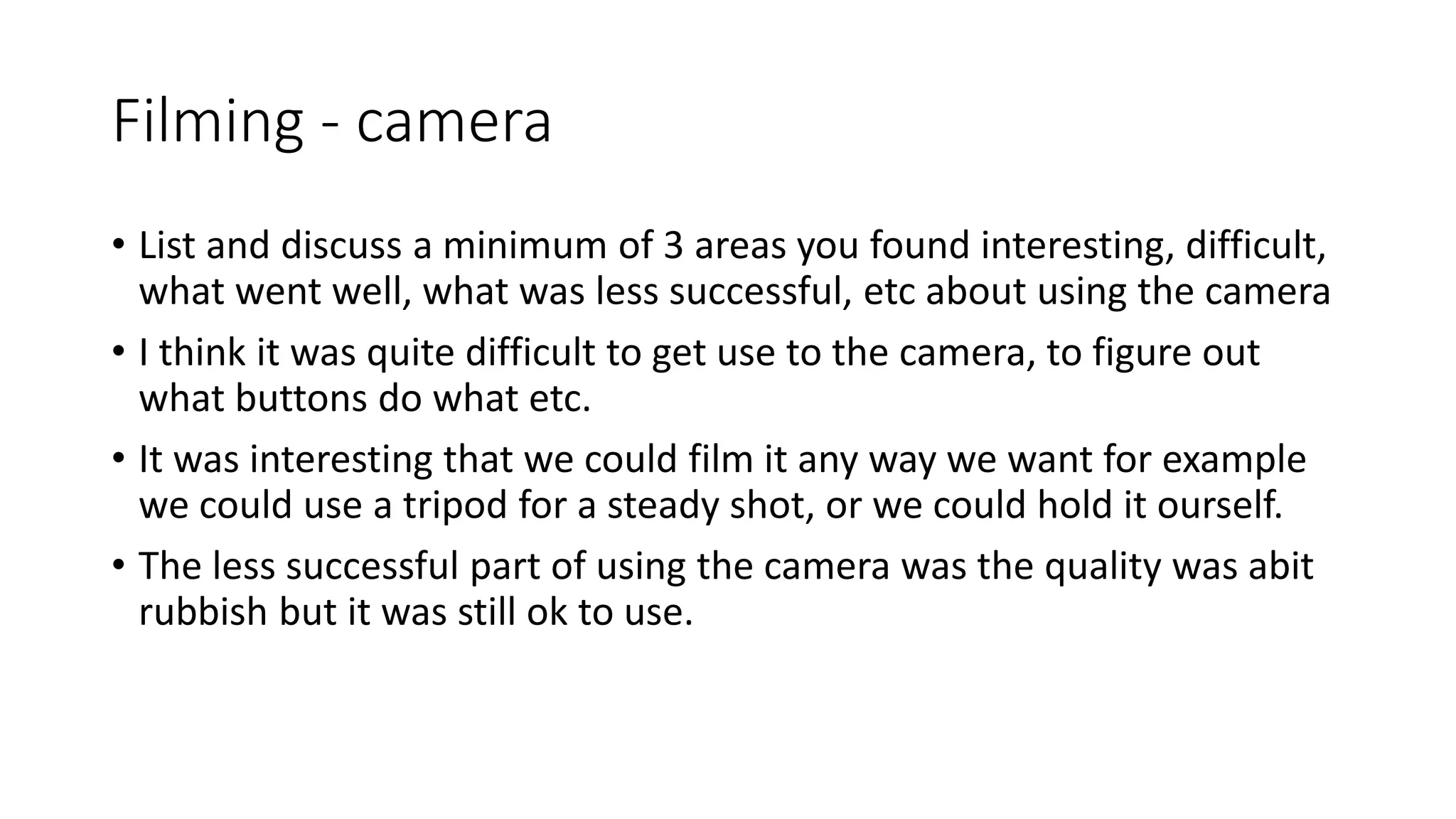 Test video reflections proforma 2021 | PPT