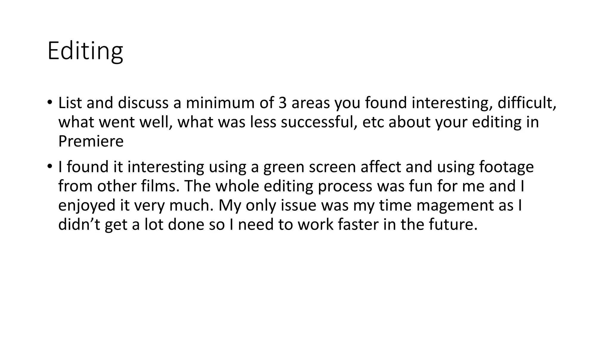 Test video reflections proforma 2021 copy | PPTX | Video Production ...