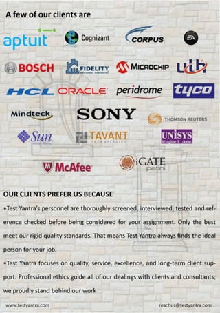 Test yantra brochure | PDF