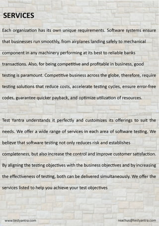 Test yantra brochure | PDF
