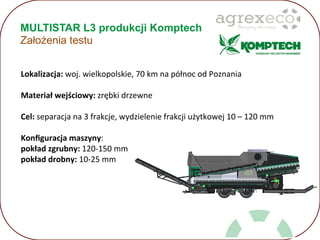 Pierwsze w Polsce TESTY MULTISTARA L3 i STONEFEXA produkcji Komptech ...