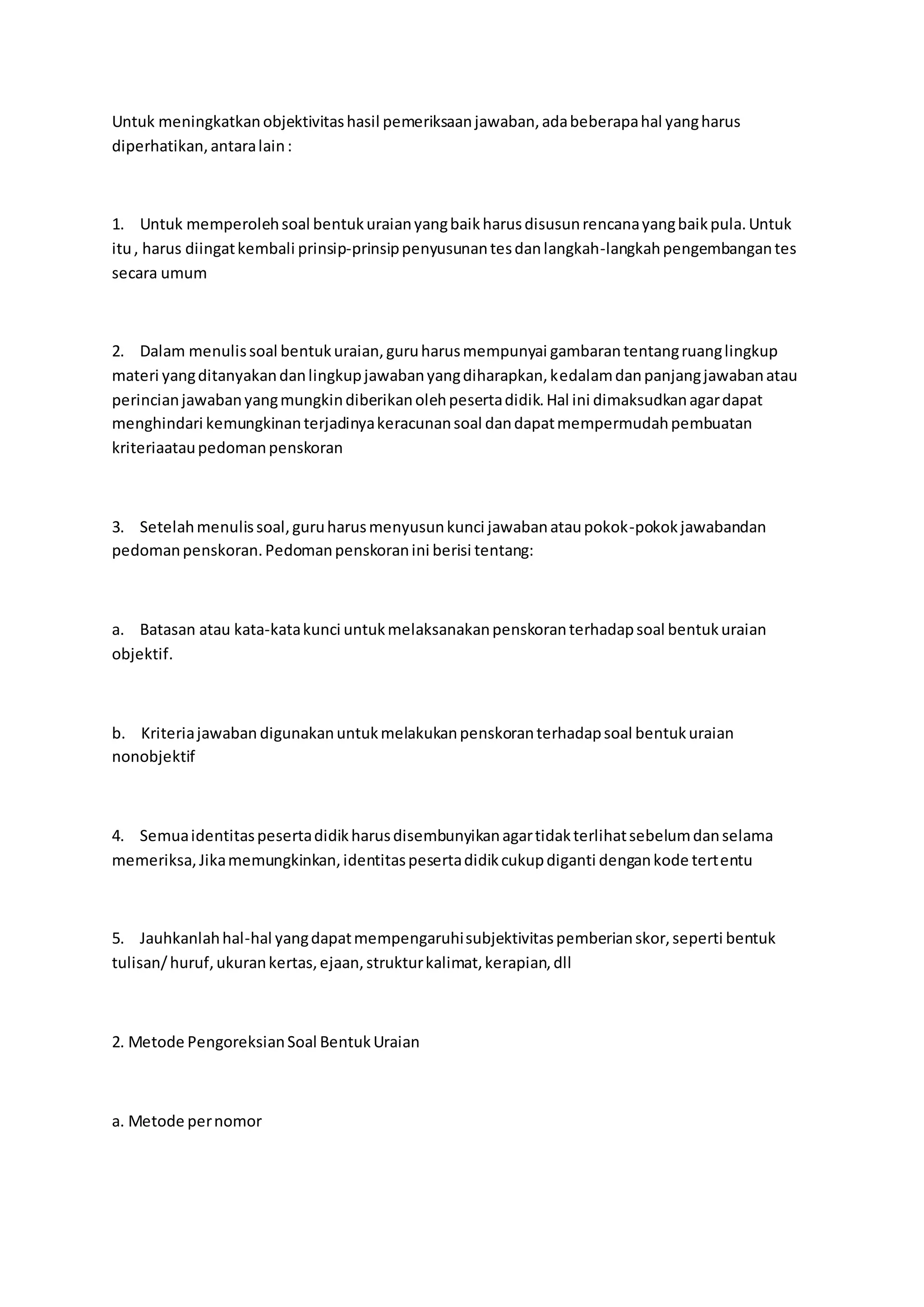 Tes uraian dan tes objektif | DOCX
