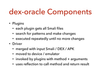 Android Deobfuscation: Tools and Techniques | PPT
