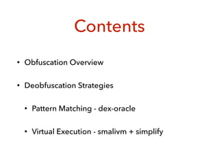 Android Deobfuscation: Tools and Techniques | PPT