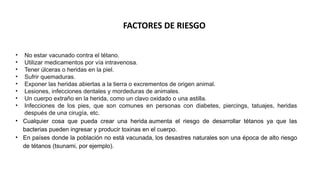 tetanos DAZA.pptx enfermedad es y sus caracteristicas | PPTX
