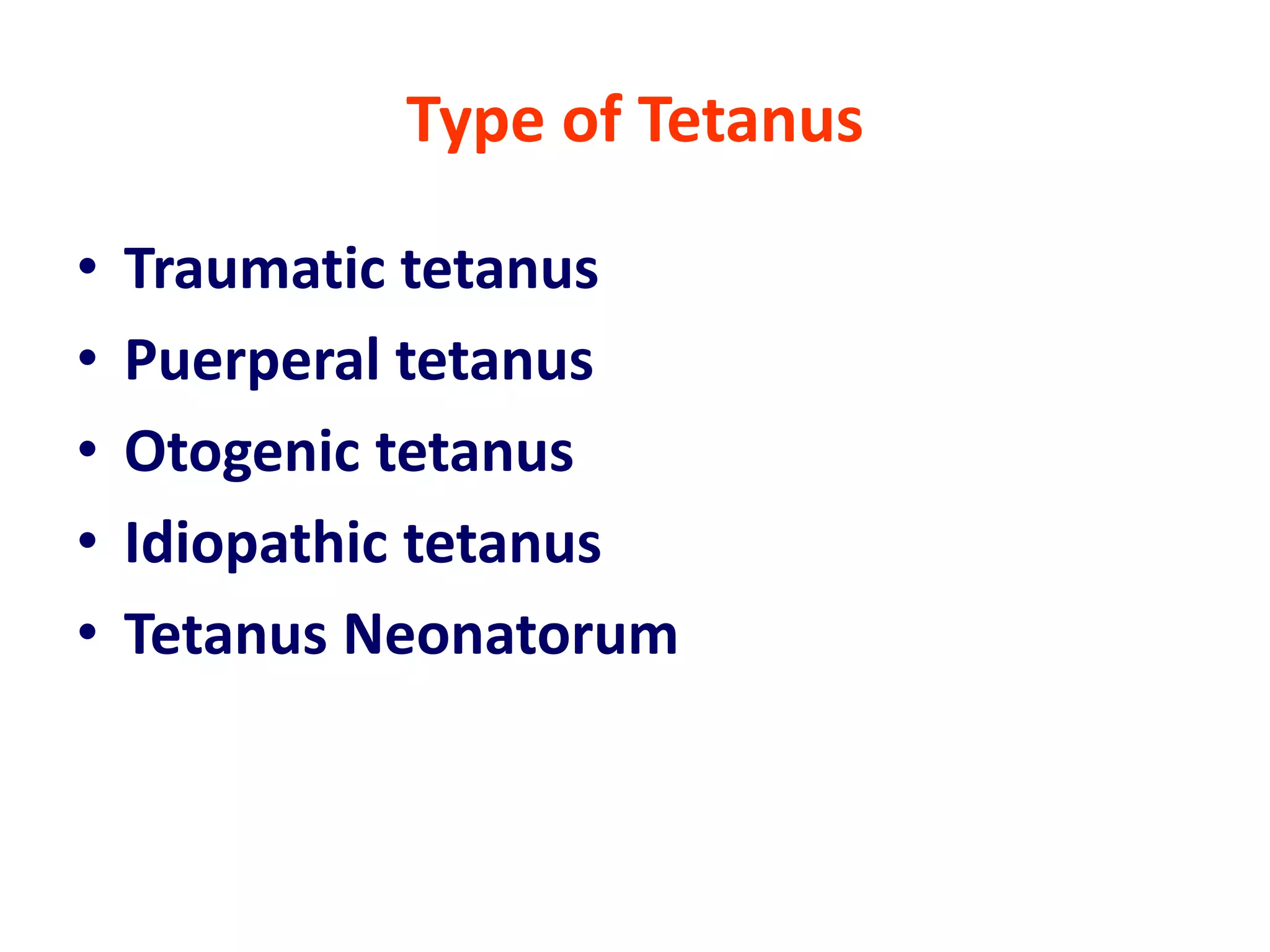 Tetanus-1.pptx | Brain and Nervous System Disorders | Diseases and ...