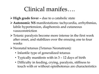 Tetanus-1.pptx | Brain and Nervous System Disorders | Diseases and ...