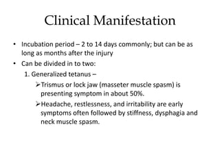 Tetanus-1.pptx | Brain and Nervous System Disorders | Diseases and ...