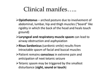 Tetanus-1.pptx | Brain and Nervous System Disorders | Diseases and ...