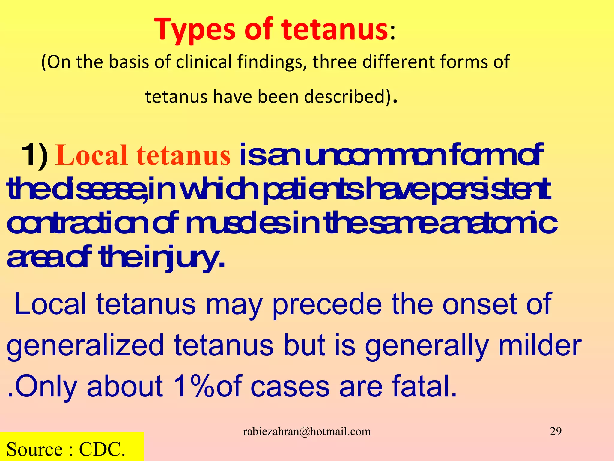 Tetanus | PPT