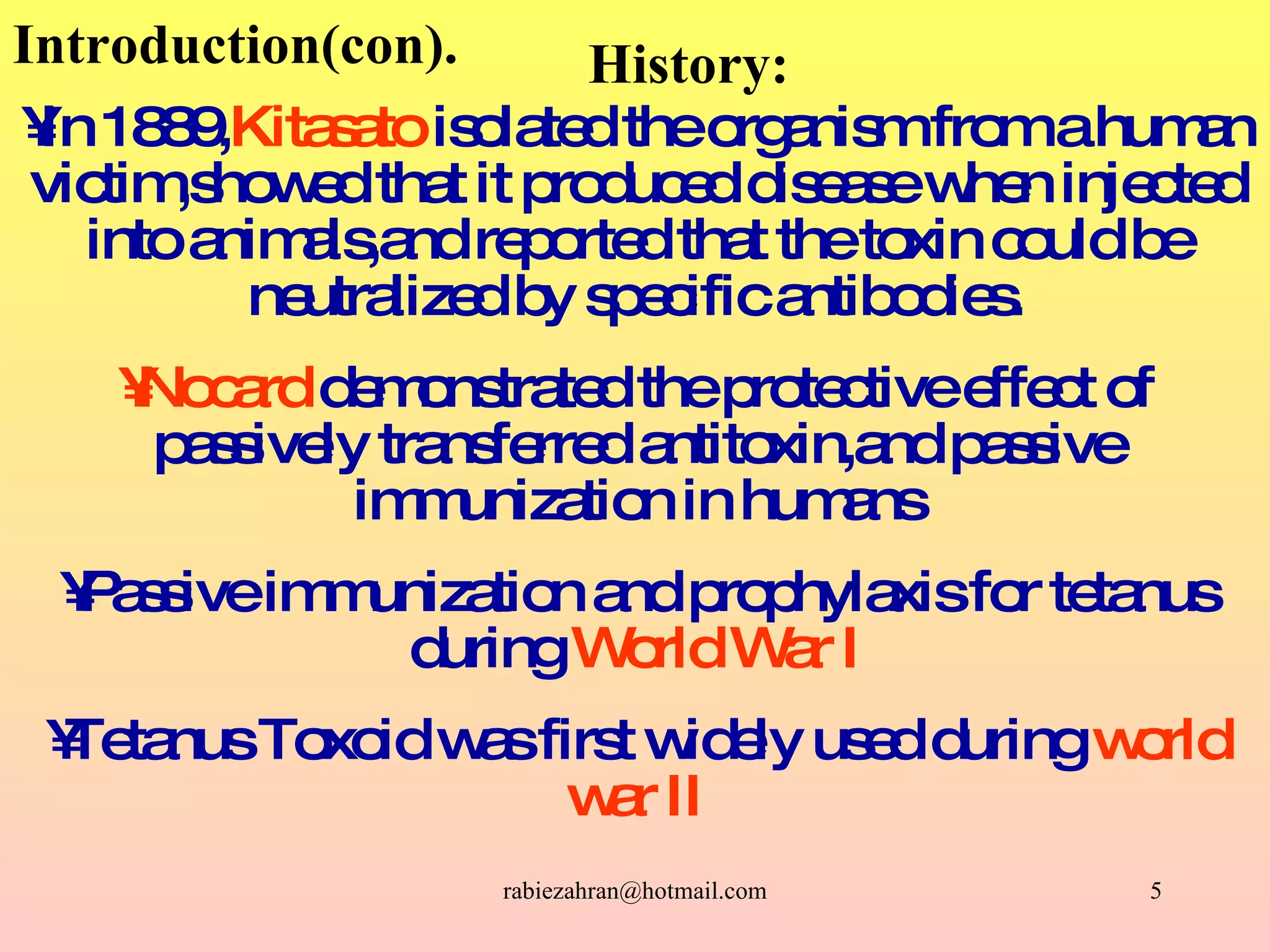 Tetanus | PPT